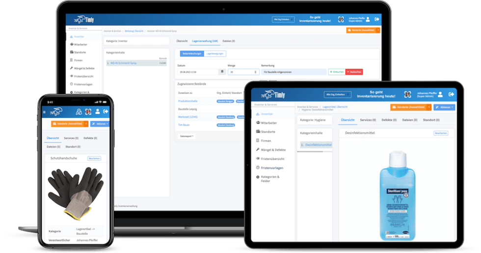 Timly - Einfache Lagerverwaltung Software für Unternehmen