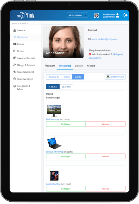 Die Inventur Software für smarte Unternehmen - Timly